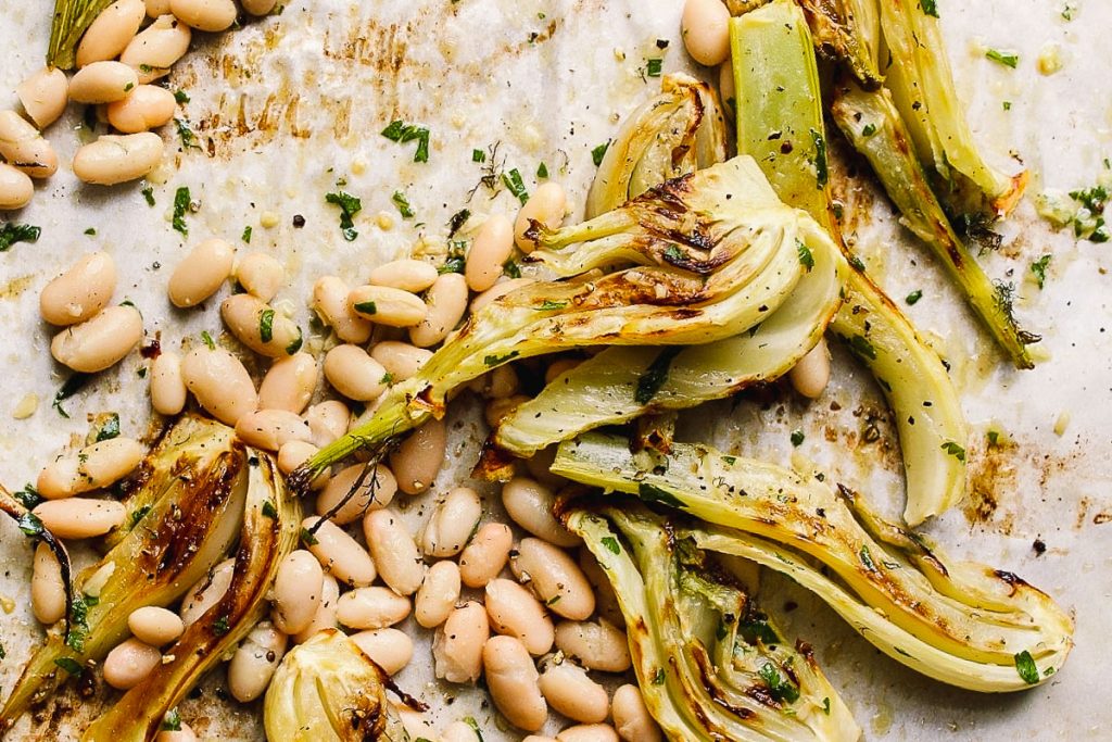 Roasted Fennel and White Beans with Parsley (vegan, gluten-free)
