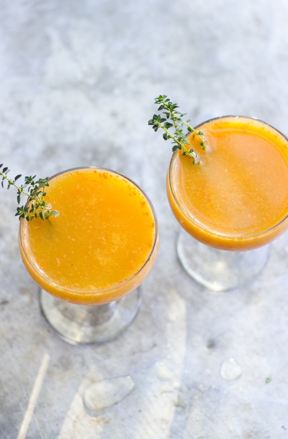 Persimmon Cocktail with Caramelized Persimmon Pureé